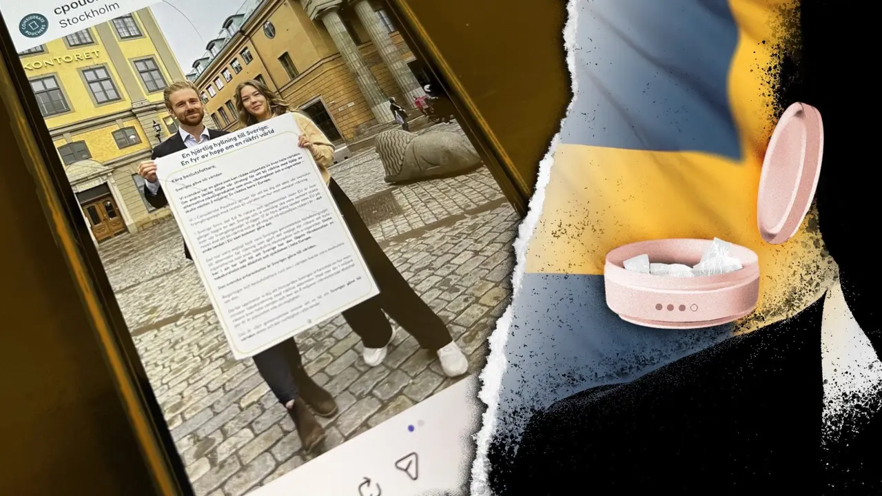 Skalberg Karlsson (M) poserade med kampanj för snus | Sveriges Radio